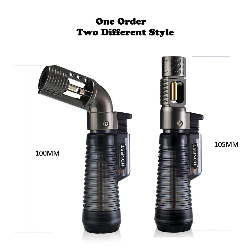 HONEST Torch Lighters , Jet Flame Lighter with Transparent Gas Tank,Re ...
