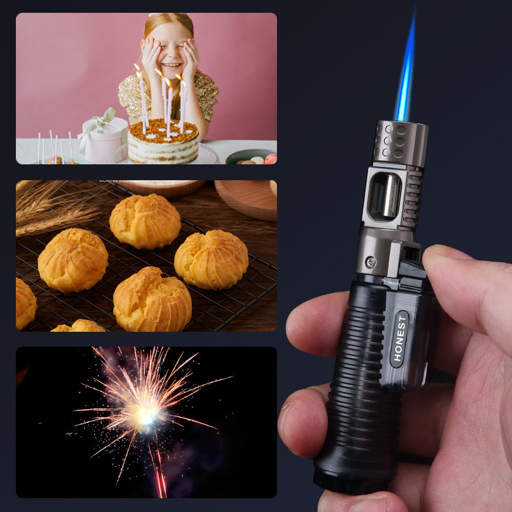 HONEST Torch Lighters , Jet Flame Lighter with Transparent Gas Tank,Re ...